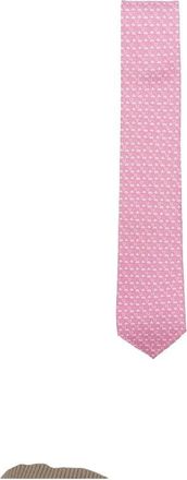 Ferragamo Homme, Accessoires, Rose, Taille: ONE Size Cravate en soie &agrave; motif Gancini