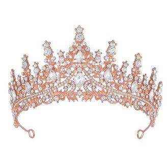 Generic &Eacute;l&eacute;gant bandeau couronne pour femmes d&eacute;corations danniversaire et bandeau de course tresse pour femme, Marine, taille unique
