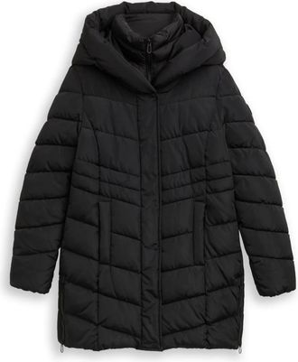 Tom Tailor Puffer Coat im 2-in-1 Look - - Coats - Damen - Schwarzk - 2XL