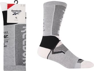 Reebok Technische Fitness-Socke Unisex - Atmungsaktiv, Hochleistung, f&uuml;r Sport-, Fitness- und Trainingseinheiten, waschbar, 1 Paar, Gr&ouml;&szlig;e 43-45, Wei&szlig;