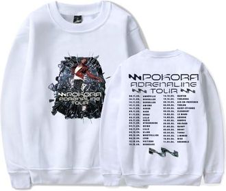 Generic M Pokora Adrenaline Tour Dates T-shirt &agrave; manches longues pour femme et homme, blanc, M