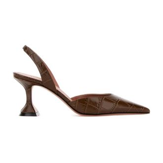 Amina Muaddi Femme, Chaussures, Brun, Taille: 40 EU Holli Lace Sling 95