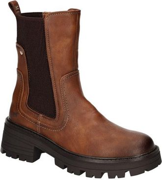 Mustang Jeans Damen Chelsea Boots Stiefelette Rei&szlig;verschluss Stretch 1469-501, Gr&ouml;&szlig;e:40 EU, Farbe:Braun