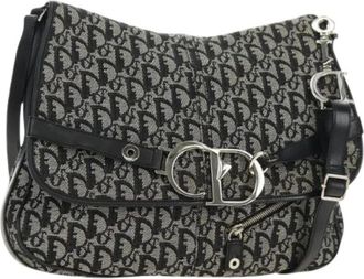 Dior Sac bandouli&egrave;re Trotter en toile Pre-owned - Femme - Pre-owned - Noir - Taille: ONE Size