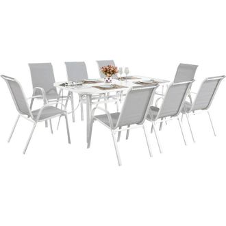 Habitat et Jardin Habitat Et Jardin - Salon de jardin Cordoba xl 180 - Phoenix - Gris