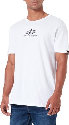 Alpha Industries Herren Basic T Ml T-Shirt, Weiß, XXL