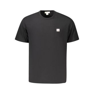 Calvin Klein Schwarzes Baumwoll-Logoshirt - - Tops - Herren - Schwarzk - XS