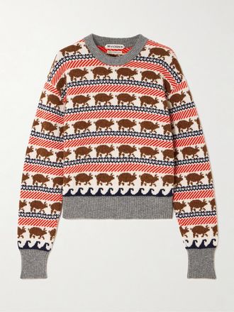 J.W.Anderson Pull En Laine Intarsia - Multicolore