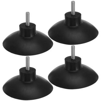 SOLUSTRE 4 St&uuml;ck rutschfeste M6 Saugf&uuml;&szlig;e aus Kunststoff M&ouml;belgleiter mit Schraubgewinde f&uuml;r Pommes Frites Ger&auml;t Ger&auml;uschd&auml;mpfend Feuchtigkeitsbest&auml;ndig Univers