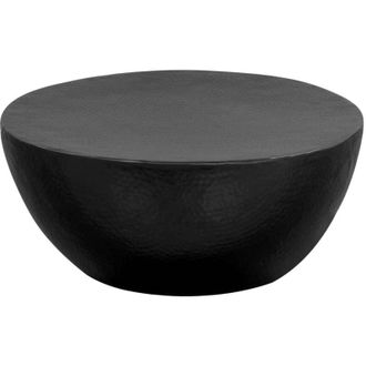 vidaXL Vidaxl - Table basse Aluminium martel&eacute; 70x30 cm Noir