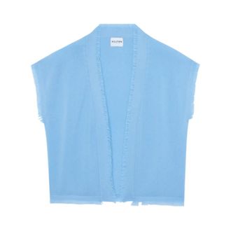 Kujten Feinstrick-Gilet - - Knitwear - Damen - Blau - M