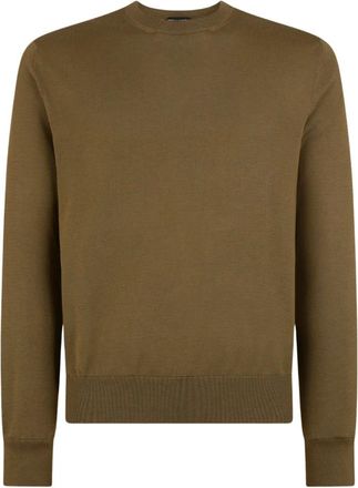 Tom Ford Homme, Pulls, Vert, Taille: L Fluid Silk Crew Neck