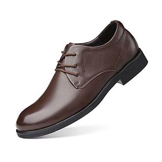 Generic Chaussures habill&eacute;es for Hommes, lac&eacute;es, Bout Rond Poli, Derbies en Cuir antid&eacute;rapant, Basses, for Les f&ecirc;tes.(Marron,42 EU)