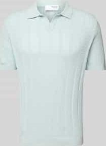 Selected Poloshirt in Strick-Optik Modell WELLS
