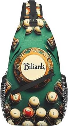 Generic Sac &agrave; bandouli&egrave;re sur le th&egrave;me du billard - Sac &agrave; dos de voyage pour homme - Sac &agrave; dos de randonn&eacute;e