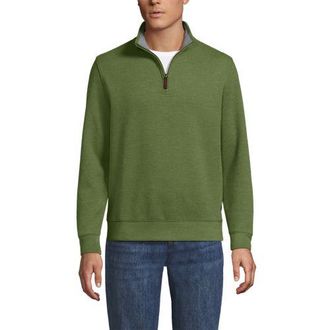 Lands End Rei&szlig;verschluss-Pullover aus Bedford-Ripp, Herren, Gr&ouml;&szlig;e:48-50 regular, Gr&uuml;n, Baumwolle, by Lands End