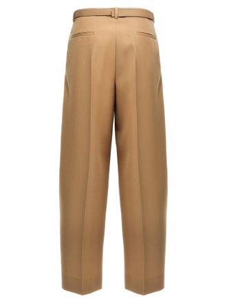 Jil Sander Wool Gabardine with Removable Belt Trousers - Camel