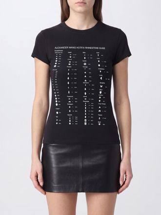 Alexander Wang T-shirt slim en coton avec logo imprim&eacute; contrastant