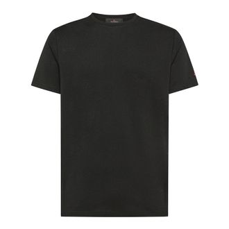 Peuterey Homme, Tops, Noir, Taille: XL T-shirt en piqu&eacute; de coton stretch et soie