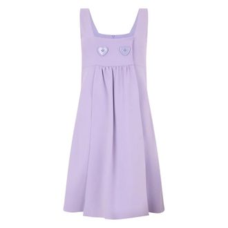 Moschino Lila Sommerkleid mit breiten- eleganten Tr&auml;gern - - Dresses - Damen - Lila - S