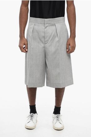 Jil Sander Single-pleated Wool Shorts with Tailored Design Gr&ouml;&szlig;e 44