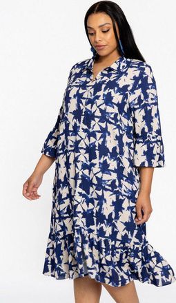 Yoek Midikleid Damen Kleid Gro&szlig;e Gr&ouml;&szlig;en mit floralem Druck