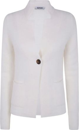 base cardigan à boutonnière - Blanc