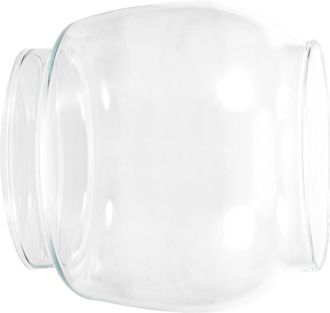 Lurrose Klarer Glaslampenschirm f&uuml;r Petroleumlampen 19,5cm &Oslash; Windgesch&uuml;tzter Vintage &Ouml;llampen Zylinder Zubeh&ouml;r f&uuml;r Selbstgebaute Petroleumleuchten Transparent