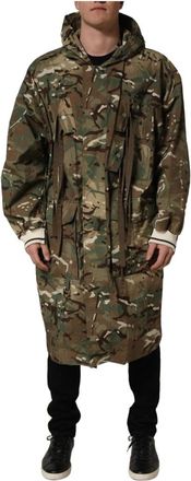 Dolce & Gabbana Homme, Manteaux, Multicolore, Taille: 2XL Veste &agrave; capuche camouflage