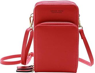 Generic Sac &agrave; bandouli&egrave;re pour femme avec sangle r&eacute;glable, motif uni, fermeture &eacute;clair, sac &agrave; main multifonction avec poche pour le quotidien, les voyages, le