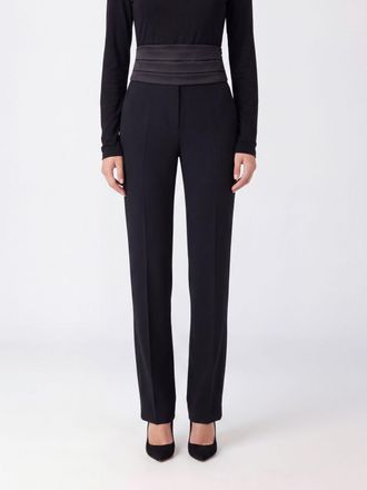 Ermanno Scervino Pantalon de smoking en cady &agrave; taille haute et coupe slim