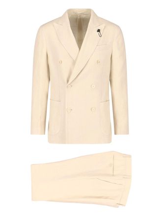 Lardini Double-Breasted Linen Suit
