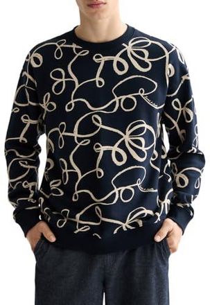 Scotch & Soda Sweat-Shirt AOP, Ruban AOP Navy 401, L
