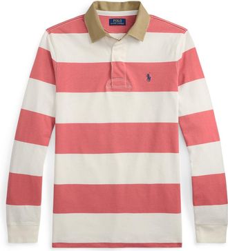Ralph Lauren Rugbyshirt mit Blockstreifen und Pony-Stickerei, Classic Fit in