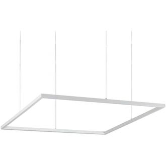 Ideal Lux Dekorative quadratische integrierte Pendelleuchte Wei&szlig;, 3000K, 51W