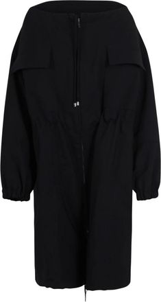 Plan C Plan C, Femme, Manteaux, Noir, Taille: 38 FR Manteau Oversize avec Coulisse