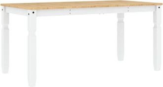 vidaXL vidaXL Esstisch Corona Wei&szlig; 160x80x75 cm Massivholz Kiefer