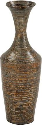 Deco 79 Traditionelle Bambusvase Vase, Bambus, Dunkelbraun, 8 x 8 x 23
