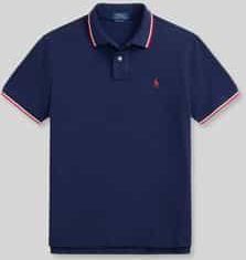 Polo Ralph Lauren Regular Fit Poloshirt aus reiner Baumwolle mit Kontraststreifen