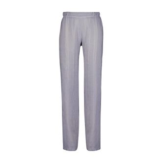 Zeus + Dione Strukturierte Seidenweite Hose - - Trousers - Damen - Grau - XS