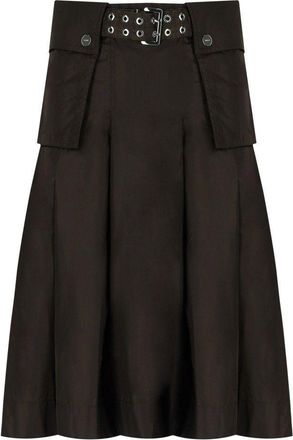 Ganni JUPE MIDI EN NYLON MARRONE GANNI