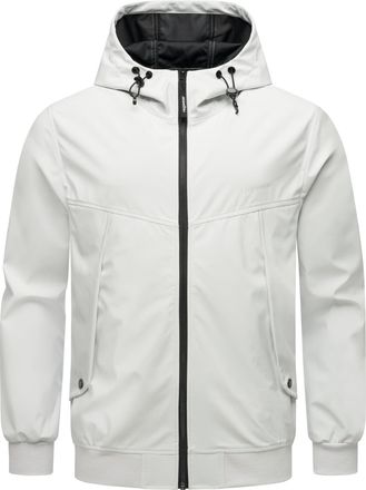 Ragwear Herren wasserdichte und atmungsaktive leichte Übergangsjacke Kurze Sommerjacke mit Kapuze Tyller Bonded YOUMODO White Gr. XXL