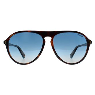 Polaroid Aviator Unisex Havanna Blau Gradient Polarisiert PLD 6225/S