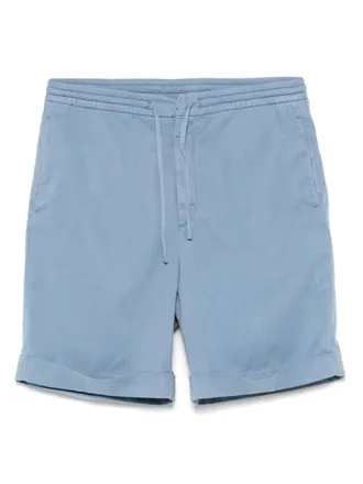 Canali short en coton &agrave; lien de resserrage - Bleu