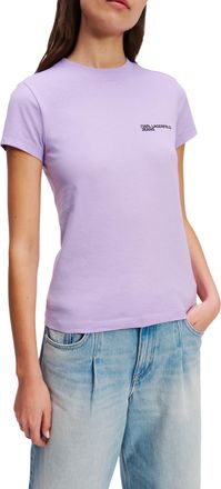 Karl Lagerfeld Slim Short Sleeves Tee, Lavendula, XL
