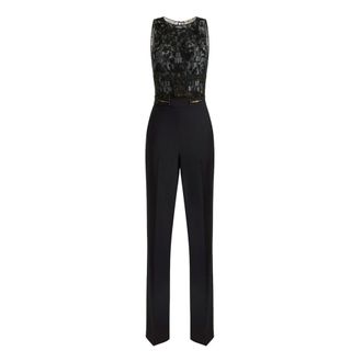 Elisabetta Franchi Femme, Combinaisons et Ensembles, Noir, Taille: 38 FR Combinaison Cr&ecirc;pe avec Broderie