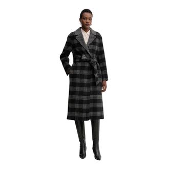 Twinset Femme, Manteaux, Noir, Taille: 38 FR Manteau R&eacute;versible en Laine Double