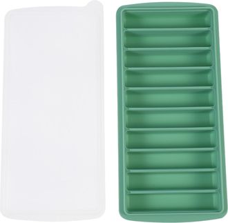 Cabilock Eiswürfelbehälter Silikon Ice Cube Trays Kuchen Form DIY Flexible Fondant Schokolade Formen Silikon Ice Cube Formen mit Deckel für Gelee Candy Grün Si