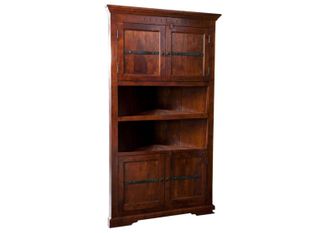 Massivmoebel24 Oxford 526 Mobile Angolare In Legno Di Acacia - Laccato / Nougat 107x54x190
