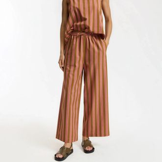 La Redoute Collections Pantalon Large Ray&eacute; &Agrave; Taille &Eacute;lastiqu&eacute;e